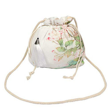 KESYOO Cotton Crossbody Bag with Tassel Drawstring Pouch Purse Ancient ...