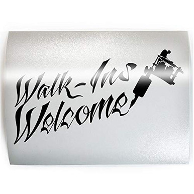 TATTOO WALK-INS Welcome 1 - PICK COLOR and SIZE - Front Door Window ...