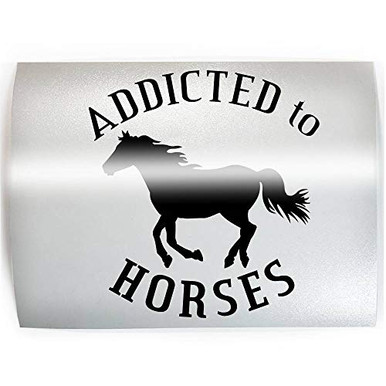 ADDICTED TO HORSES Running - PICK COLOR and SIZE - Rider Vinyl Decal ...
