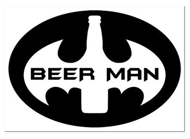 Zippy Stickers BeerMan Batman Vinyl Decal Sticker Batman Superhero ...