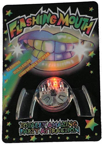 12 pieces Flashing Mouth Teeth Guard Mouthpiece Multi Color LED Light ...