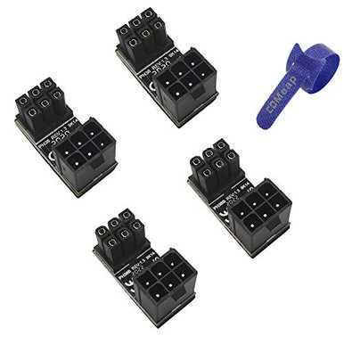COMeap GPU VGA PCIe 6 Pin U Turn 180 Degree Angle Connector Power ...