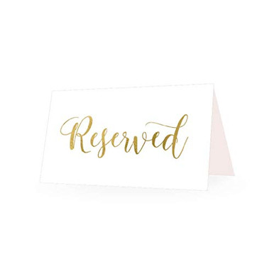 25 Gold VIP Reserved Sign Tent Place Cards For Table at Restaurant ...