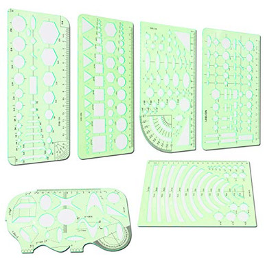Tulead Green Drafting Templates Measuring Template Drawing Measuring ...