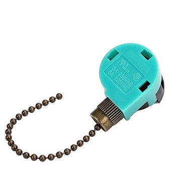 Ceiling Fan Switch Wall Light Pull Chain Cord Switch 3 Speed 4 Wire ...