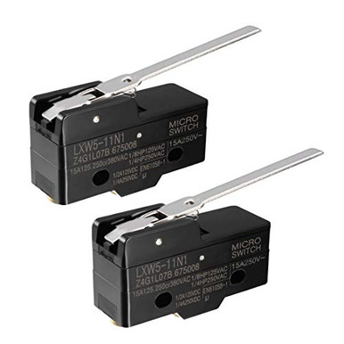 uxcell 2PCS LXW5-11N1 1NO plus 1NC Long Hinge Lever Type Miniature ...