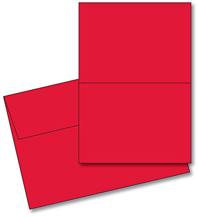 Red Blank 5x7 Greeting Cards with Red A7 Envelopes. (25 Per Pack ...