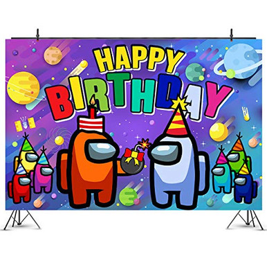 Among Us Birthday Party SuppliesPopular Imposter Game Backdrop for ...