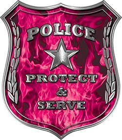 REFLECTIVE Protect and Serve Police Law Enforcement Decal in Pink ...