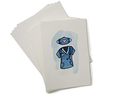 Scrubs Blank Greeting Cards with Envelopes - 24 Pack - For Nurses ...