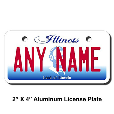 TEAMLOGO Personalized Illinois License Plate - Sizes for Kids Bikes ...