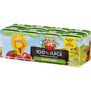 Apple and Eve Sesame Street Big Birds Apple Juice 4.23 Fluid-oz 8 Count ...