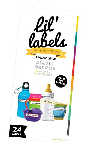 Lil Labels Write on Self-Laminating Waterproof Baby Bottle Daycare ...