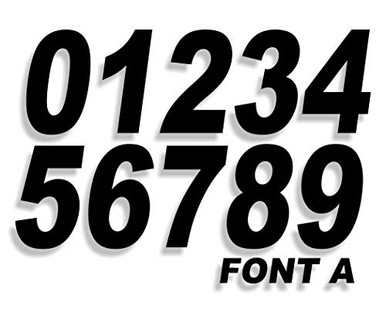 Mx and ATV Number Plate Decals Set of 3 Decals With Your Custom Number ...