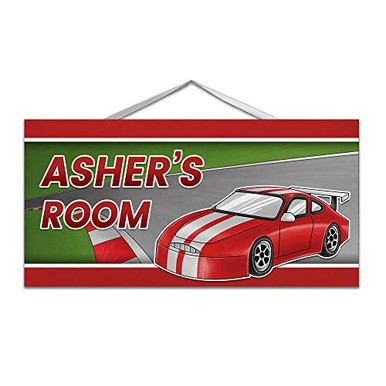 Race Car Door Sign for Kids Room with Personalized Name and Custom ...