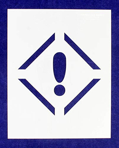 Safety Stencil - Attention - 5 Inch x 7 Inch Outer Dimensions - See ...