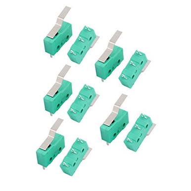 uxcell 10Pcs AC250 125V 5A Micro Limit Switch SPDT 3 Terminal Momentary ...