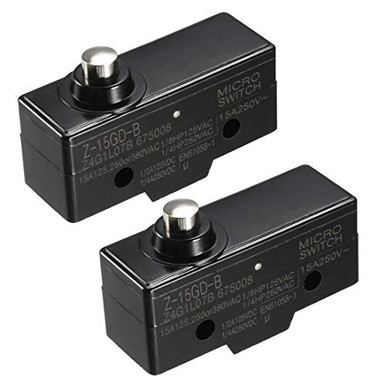 uxcell 2PCS Z-15GD-B 1NO plus 1NC Short Reed Snap Button Lever Type ...