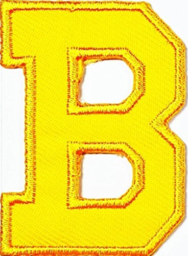 Yellow Alphabet Letter B patch Kids Learning School ABC Iron On patch ...