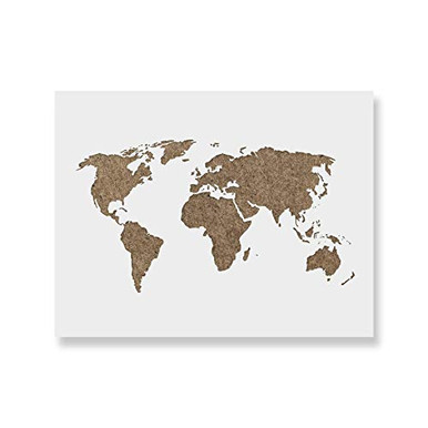 World Map Stencil Template for Walls and Crafts - Reusable Stencils for ...