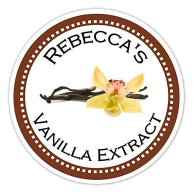 Custom Vanilla Extract Labels Brown And White Vanilla stickers Homemade ...