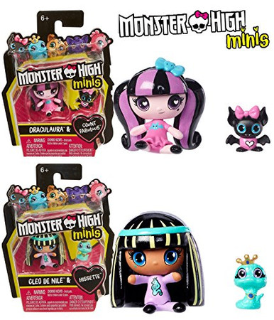 Set of 2: NEW! Monster High Minis - Draculaura Doll and Count Fabulous ...