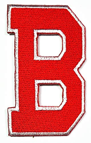 Red Letters 3 inches Patch Letter B Patch English Alphabet A-Z Letters ...