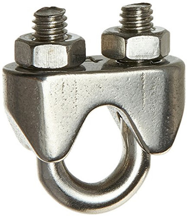 Uxcell Wire Ropes Stainless Steel Cable Clip Saddle Clamp, 4mm, 10 ...