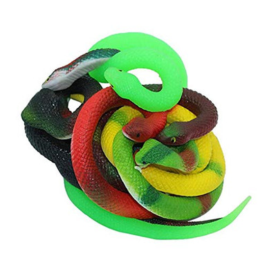 YourGrace Realistic Rubber Snakes 4 Pack Fake Snakes 29 inch Green ...