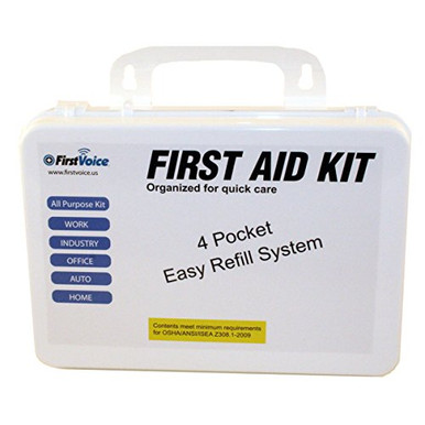First Voice ANSI-10P Plastic ANSI First Aid Kit 10 Person Premium First ...