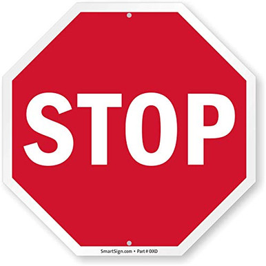 SmartSign inchSTOP inch Sign 10 inch x 10 inch Aluminum ...