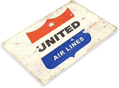 Tinworld TIN Sign United Airlines Sign Retro Commercial Aviation Sign ...