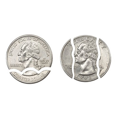 London Magic Works Bite Out Quarter AND Folding Coin - Both Geniuine US ...