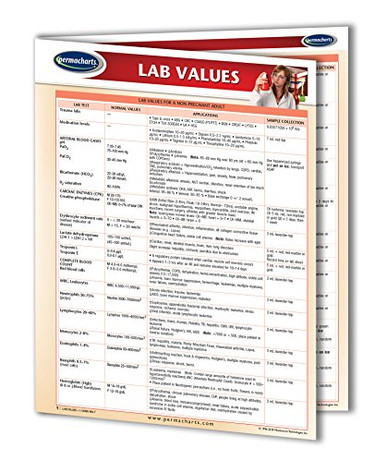 Clinical Lab Values chart - Medical Quick Reference Guide by ...