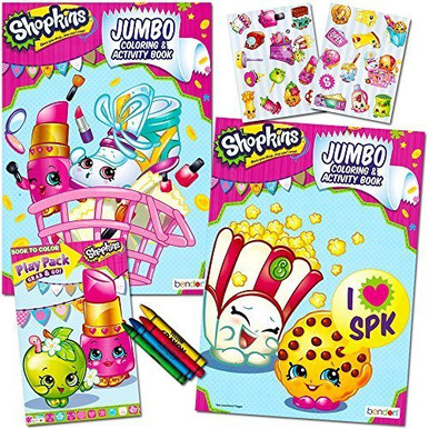 Shopkins Ultimate Coloring and Activity Book Set -- 2 Jumbo Coloring ...