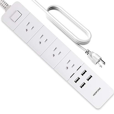 Wifi Smart Power Strip Surge Protector with 4 USB Ports and 4 AC ...
