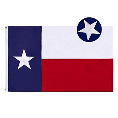 N and B Embroidered Texas States Flag 3X5 FT Outdoor-Heavy Duty Nylon ...