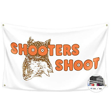 Probsin Shooters Shoot Flag 3x5 Feet BannerFunny Owl Poster UV ...
