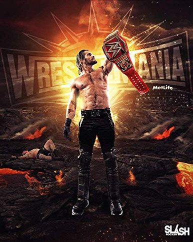 United Mart Poster WWE Seth Rollins vs Brock Lesnar Wrestlemania 35 ...