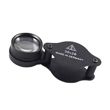 30X Jewelers Eye Loupe Pocket Folding Magnifying Glass Loop Stand ...