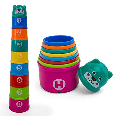 Kidsthrill Educational Rainbow Stacking & Nesting Cups Baby Building ...