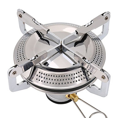 Outdoor Camping Stove Piezo Ignition Backpacking Stove Adjustable Round ...