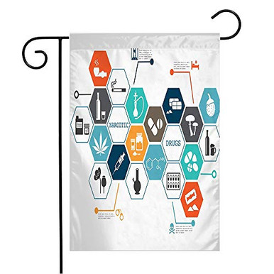 Anmbsk Welcome Garden Flag Vertical Narcotic Infographic Cranium Signs ...