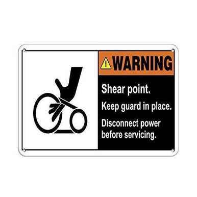 DYLAN MILLER Safety Sign - Shear Point Keep Guard in Place Disconnect ...