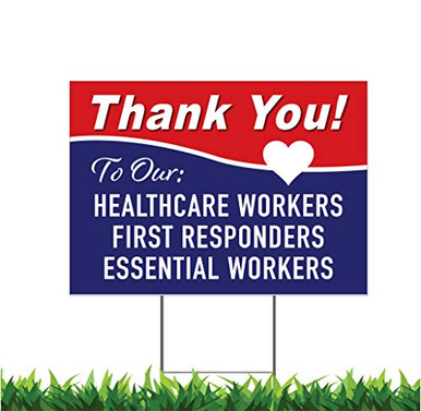 Moonlight4225 2 Sided Thank You Stay Safe Health Care First Responders ...