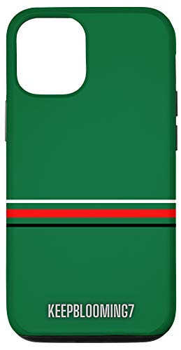 iPhone 12 12 Pro White Red Black Lines Signature Black Trim On Emerald ...
