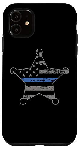 iPhone 11 Thin Blue Line Deputy Sheriff Star Case - Warehousesoverstock