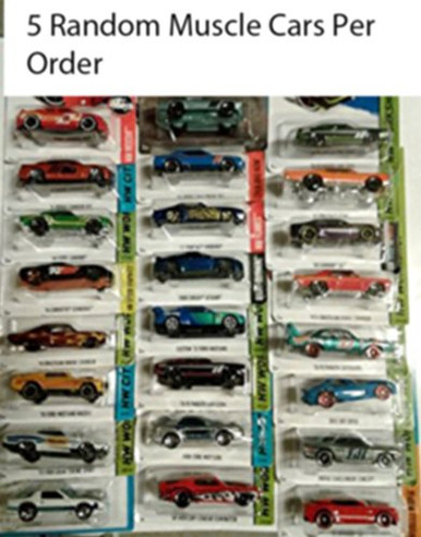 Hot Wheels Muscle Car Madness 5 Pack Random Diecast Bundle Set with ...