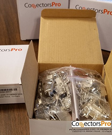 PC Accessories - Connectors Pro DB9 Metal Hood Back Shell DB-9 with ...