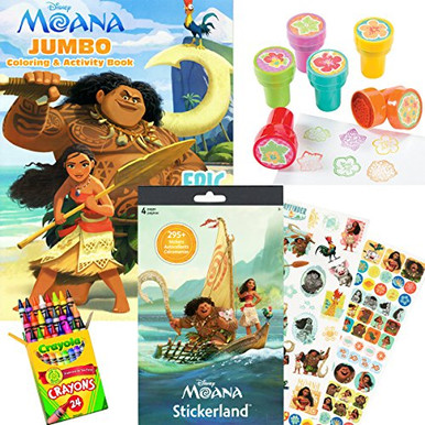 Disney Moana Coloring & Activity Book with Moana Stickerland Stickers ...